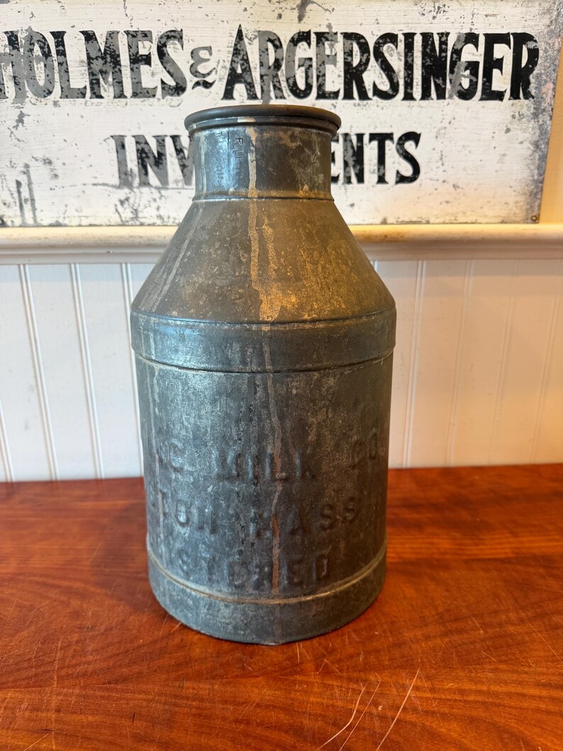 Vintage Whiting Milk Can – Boston, MA Galvanized Cream Container With ...
