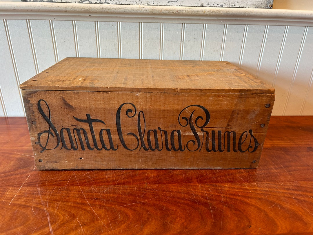 Vintage Santa Clara Prunes Crate - California Fruit Crate Guggenhime ...