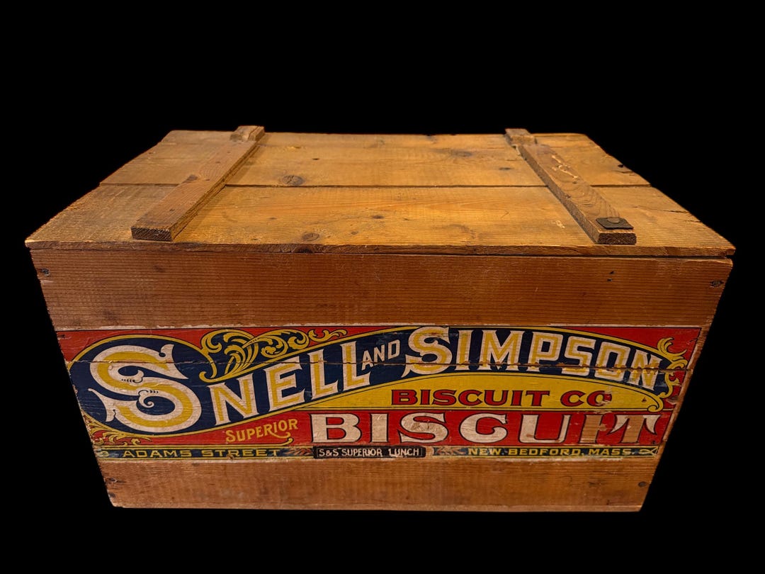 Antique Snell & Simpson Biscuit Crate – New Bedford Country Store ...