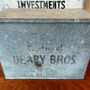 Vintage Galvanized Metal Milk Crate: Deary Brothers Dairy Box - Etsy