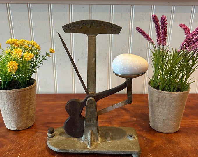 Vintage Egg Scale Oakes Manufacturing Antique Egg Scale Gray Metal Egg ...