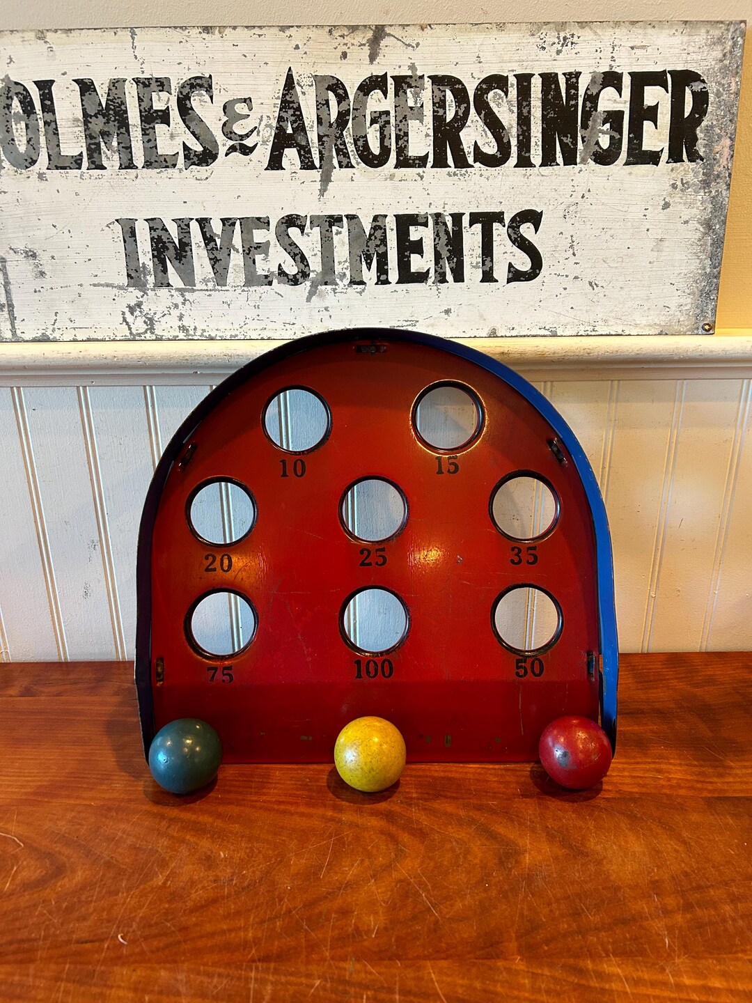 Antique Bowling Game Vintage Skeeball Game Vintage Table Top Skeeball ...