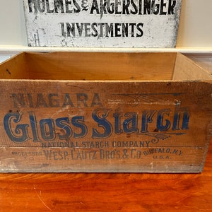 Antique Wooden Crate – Niagara Gloss Starch Box – Wes P. Lantz ...