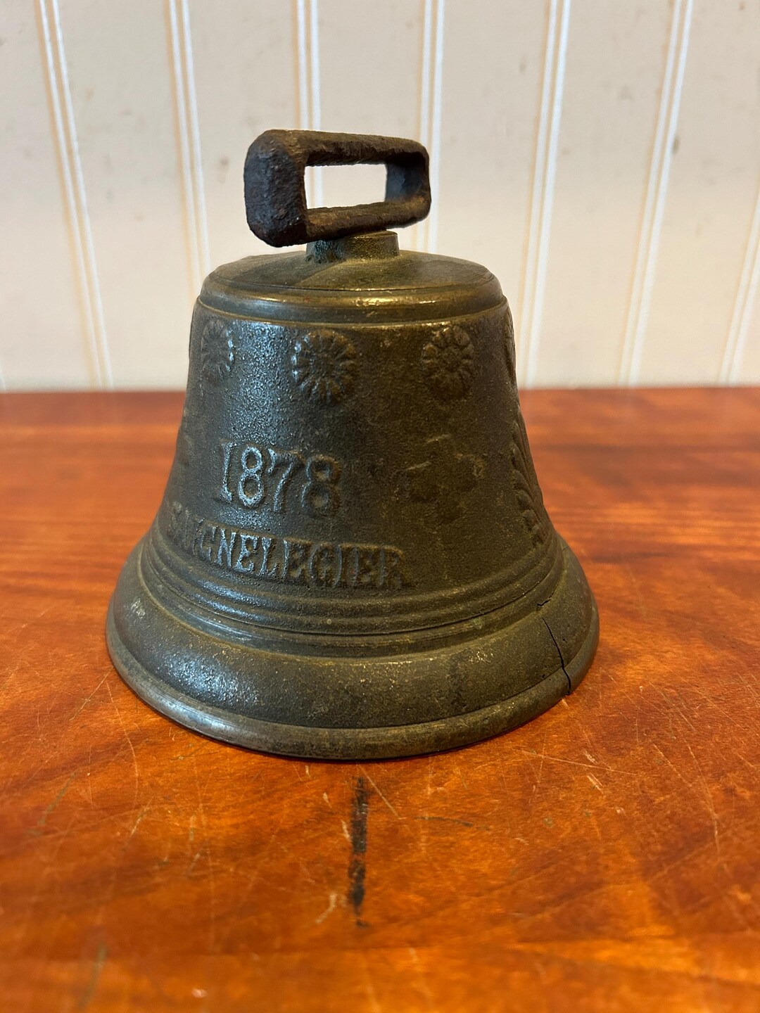 Vintage Cow Bell Antique Cast Brass Bell 1878 Saignelegier Chiantel ...