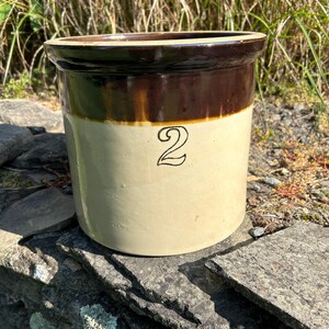 Vintage Stoneware Crock Antique 2 Gallon Stoneware Glazed Crock ...