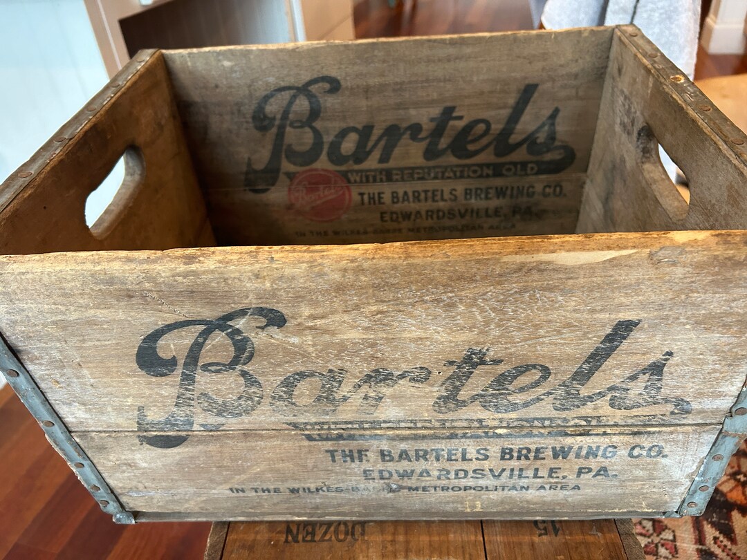 Vintage Wooden Beer Crate 1940 1950 Beer Crate Bartels Brewing ...