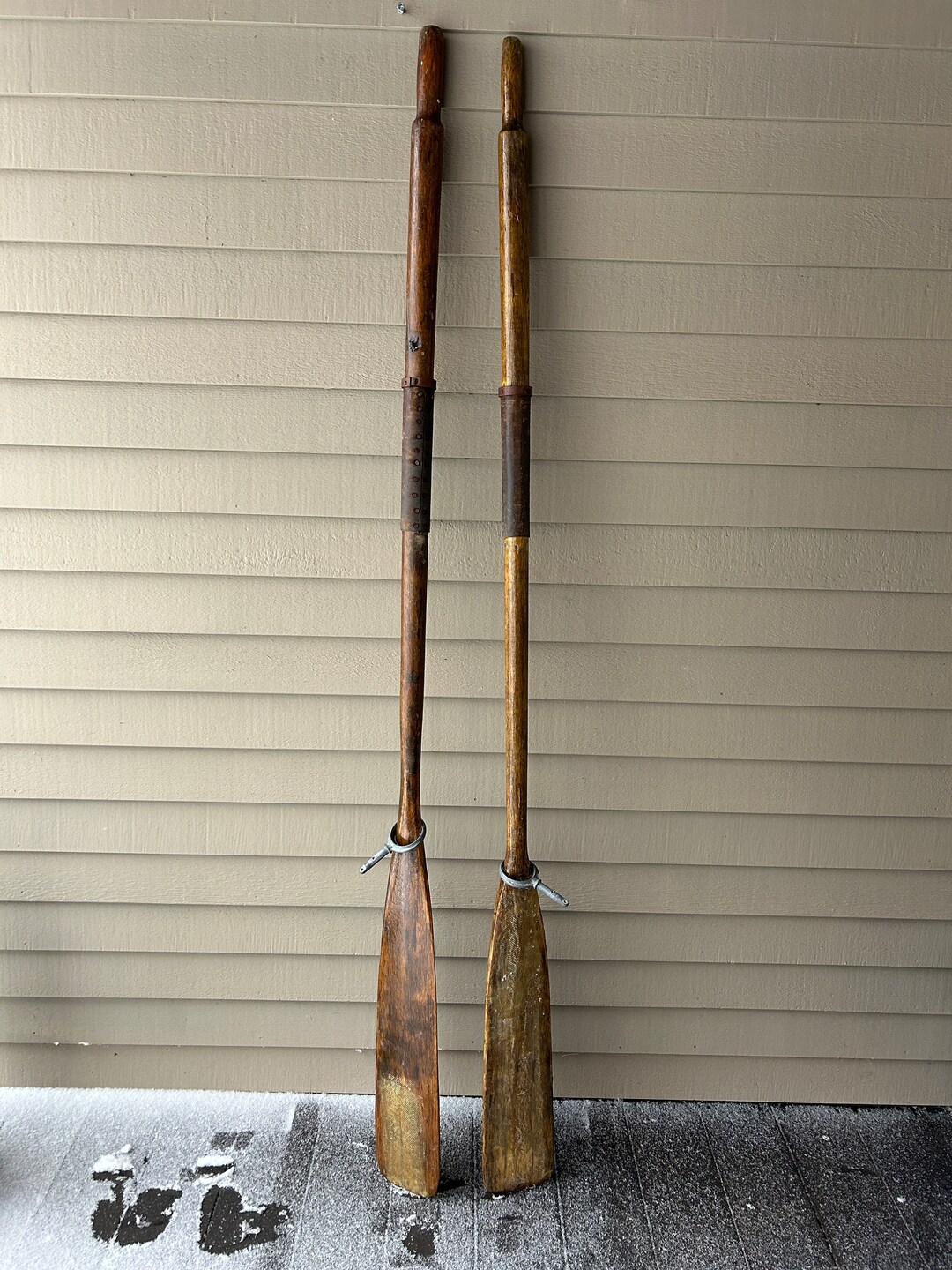 Vintage Wooden Oars Pair of Vintage Oars Row Boat Oars Vintage Wood ...