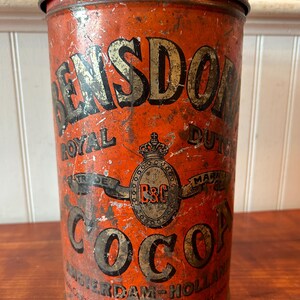 Vintage Cocoa Tin - Vintage Bensdorp Cocoa Tin - Vintage Country Store ...