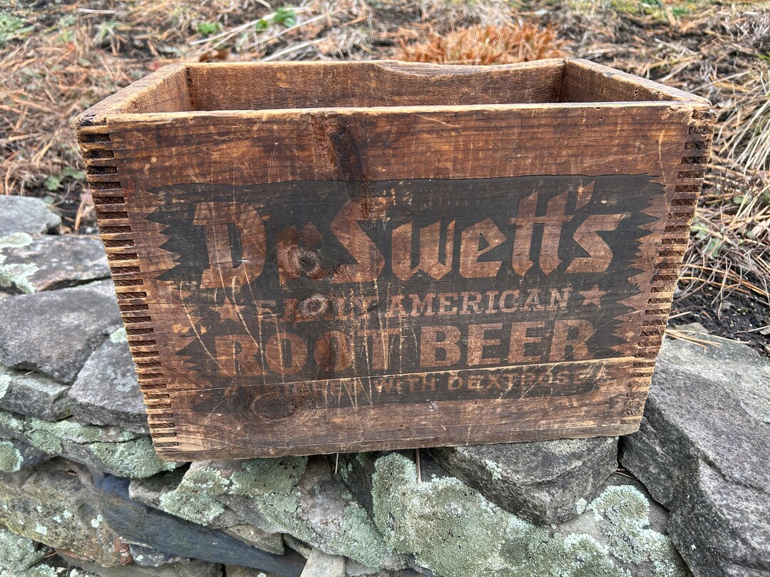 Wooden Crate - Dr Swetts Root Beer Early American Root Beer Crate Old Wooden Crate Vintage Crate ...