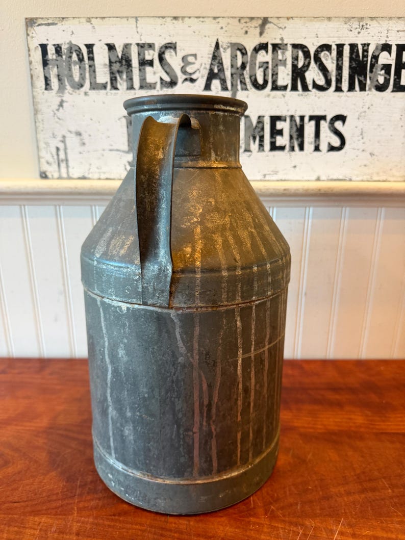 Vintage Whiting Milk Can – Boston, MA Galvanized Cream Container With ...