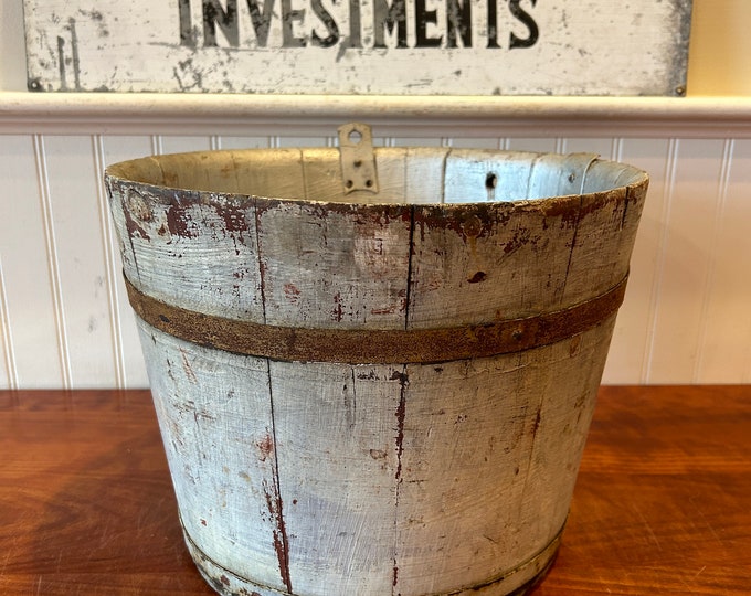 Wooden Bucket Stave Primitive Bucket Sap Bucket Sugar Bucket Original ...