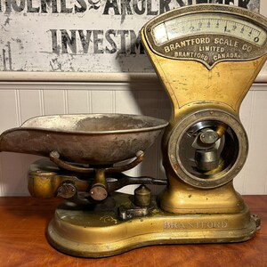 Antique Brantford Scale Country Store Candy Scale Vintage Scoop Scale ...
