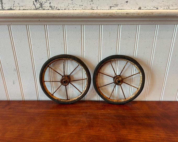 Antique Wagon Wheels - Small Vintage Cart Wagon Wheels, Buggy Wheels ...