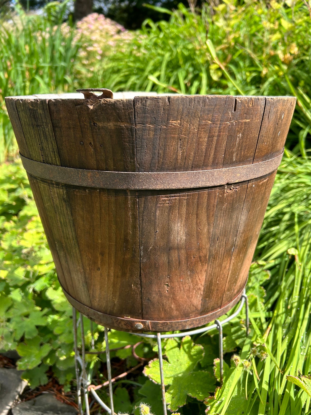 Wooden Bucket Stave Primitive Bucket Sap Bucket Sugar Bucket Original ...