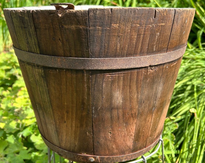 Wooden Bucket Stave Primitive Bucket Sap Bucket Sugar Bucket Original ...