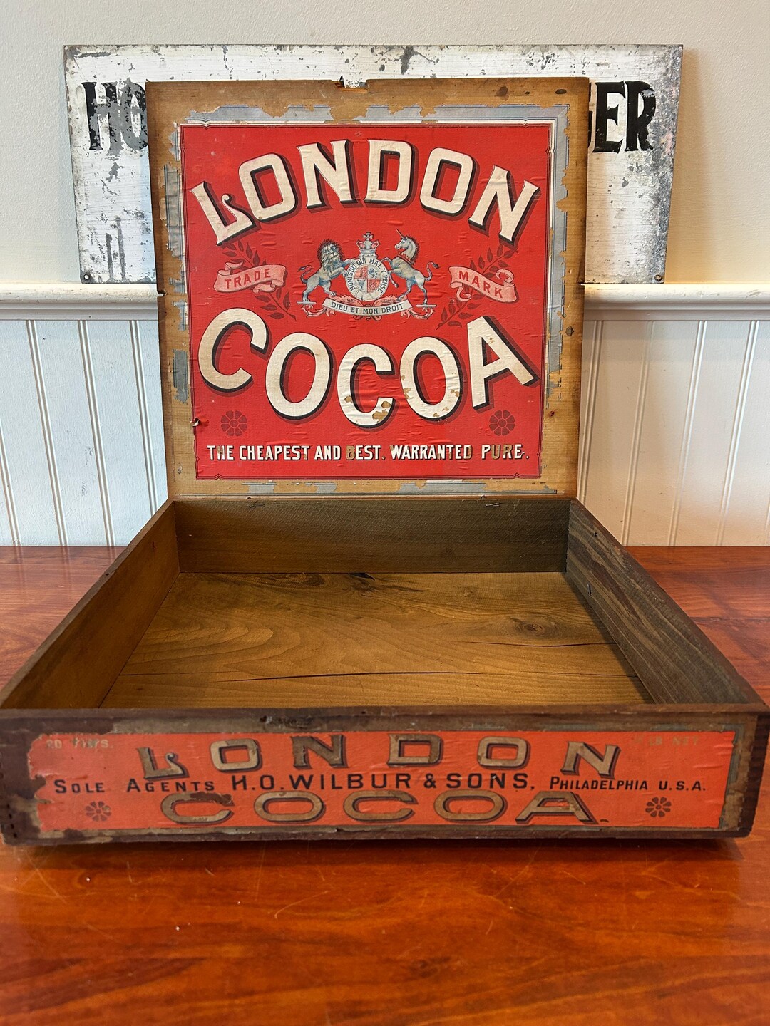 Vintage Cocoa Crate Vintage Wooden Crate Vintage London Cocoa Wooden ...