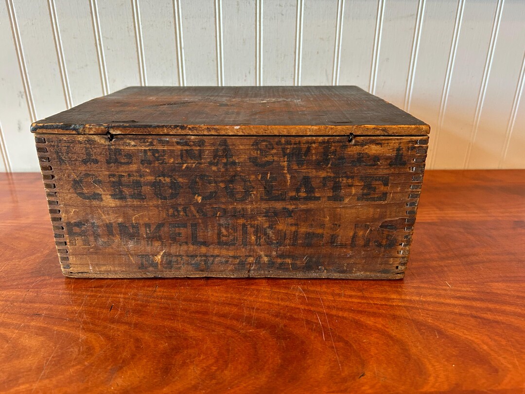 Antique Runkel Bros Vienna Chocolate Wooden Box Early 1900s Small ...