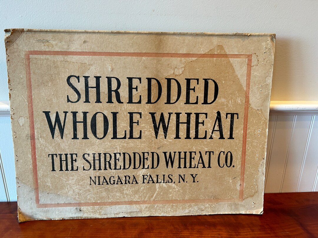 Vintage Factory Sign Vintage Shredded Wheat Sign - Vintage Sign ...