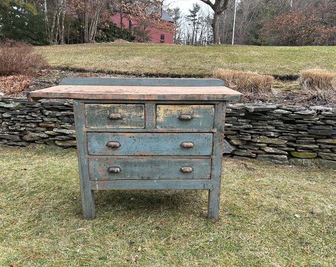 Antique Carpenters Workbench, Antique Wooden Workbench Cabinet ...