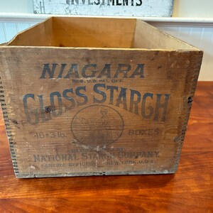 Antique Wooden Crate – Niagara Gloss Starch Box – Wes P. Lantz ...