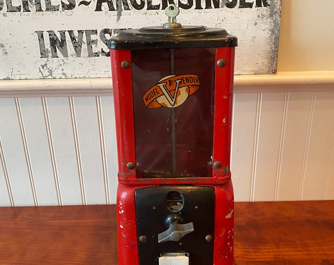 Antique Victor Model V Gum Ball Machine - Victor Model V One Center ...