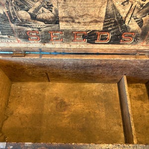 Antique Seed Display Case Vintage Seed Crate Vintage Seed Shipping ...