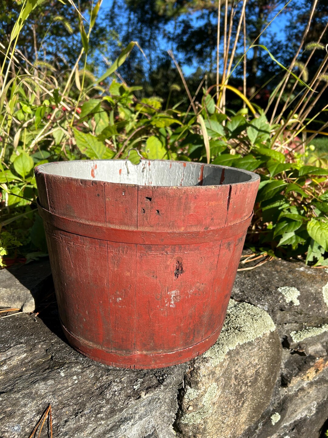 Wooden Bucket Stave Primitive Bucket Sap Bucket Sugar Bucket Original ...