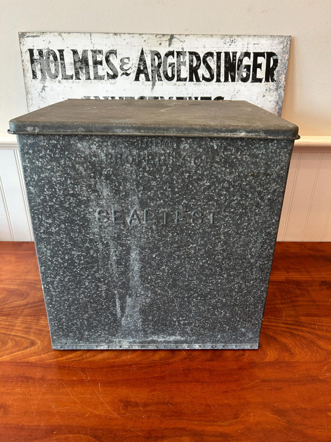Vintage Galvanized Milk Box Galvanized Milkman Box Sealtest Dairy Milk ...