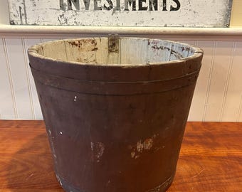 Wooden Bucket Stave Primitive Bucket Sap Bucket Sugar Bucket Original ...