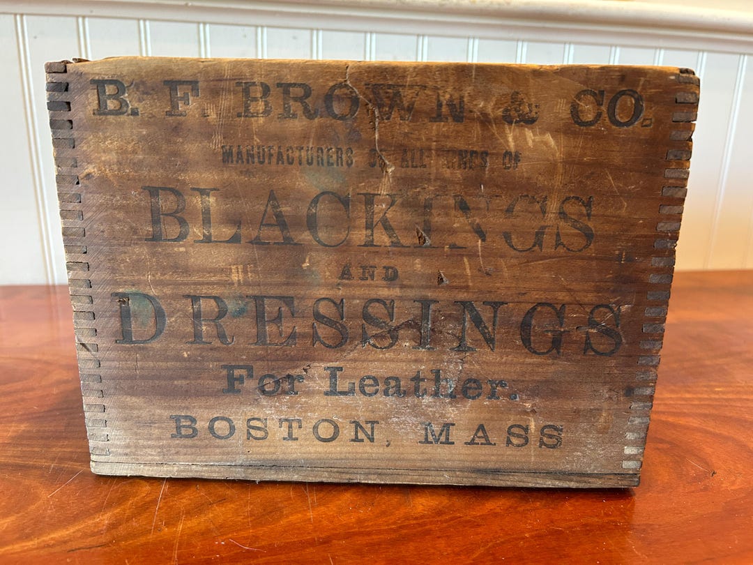 Antique Country Store Counter Display Antique BF Brown Boston Blacking ...