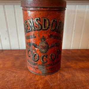 Vintage Cocoa Tin - Vintage Bensdorp Cocoa Tin - Vintage Country Store ...