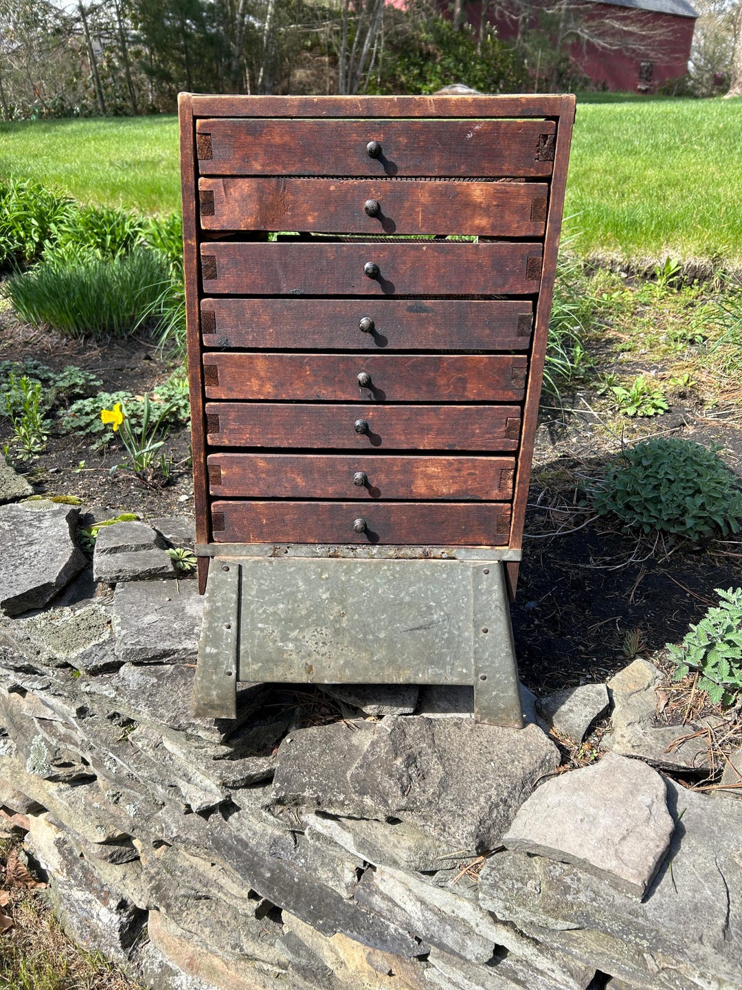 Antique Fahrney Cook Stove Drier: Galvanized Base, 8-drawer Apothecary ...