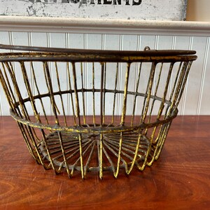 Antique Clam Basket Metal Egg Basket Vintage Clamming Basket Vintage ...