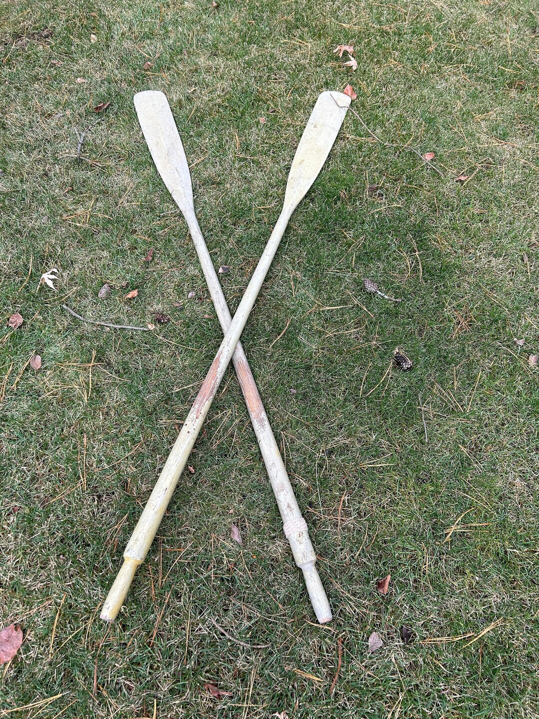 Vintage Wooden Oars Pair of Vintage Oars Row Boat Oars Vintage Wood ...