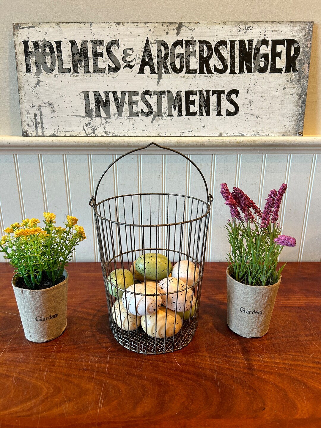 Egg Basket Vintage Wire at Palmer Ellerbee blog