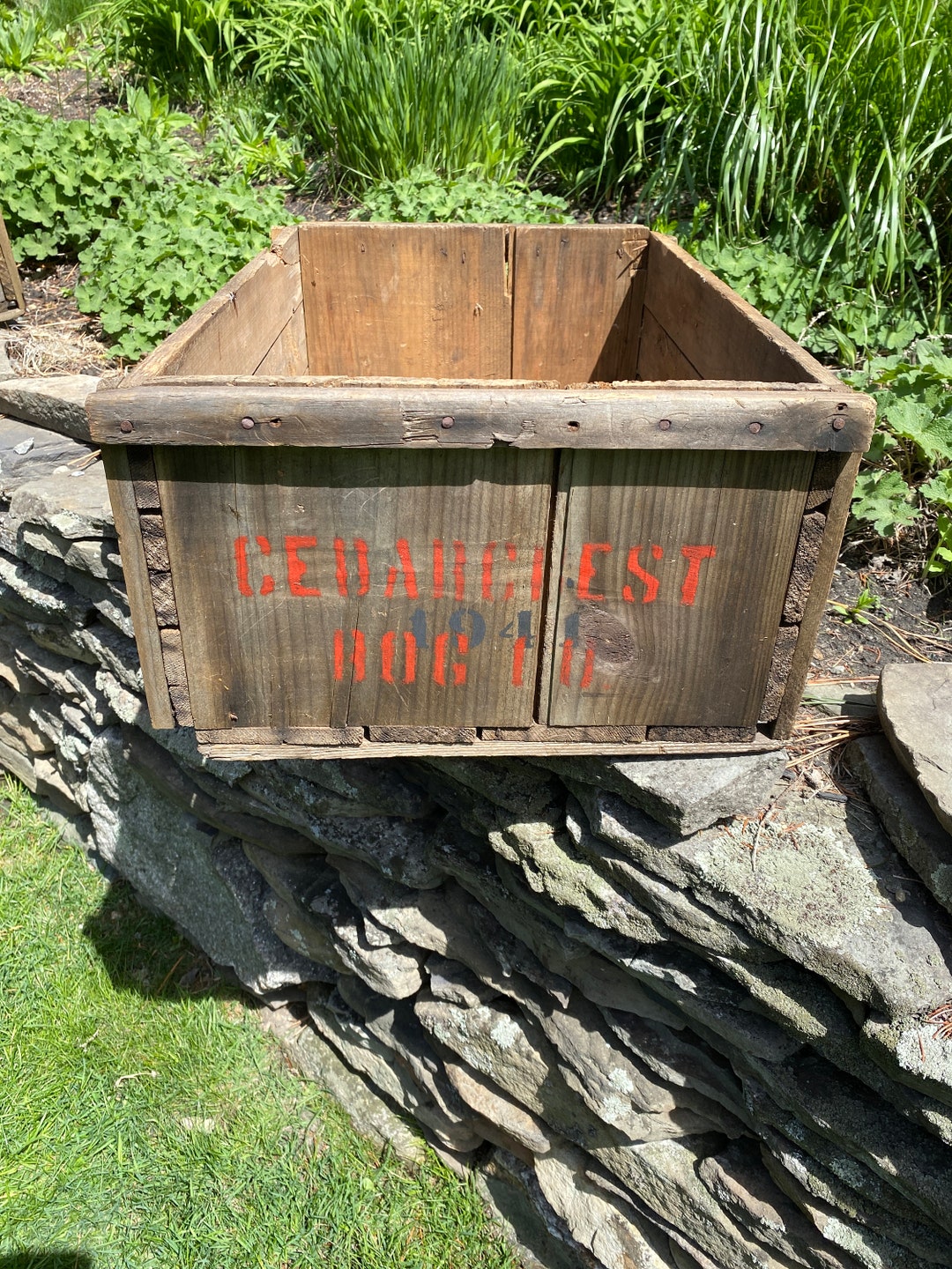 Vintage Wooden Cranberry Crate - Vintage Cranberry Box - Farmhouse ...