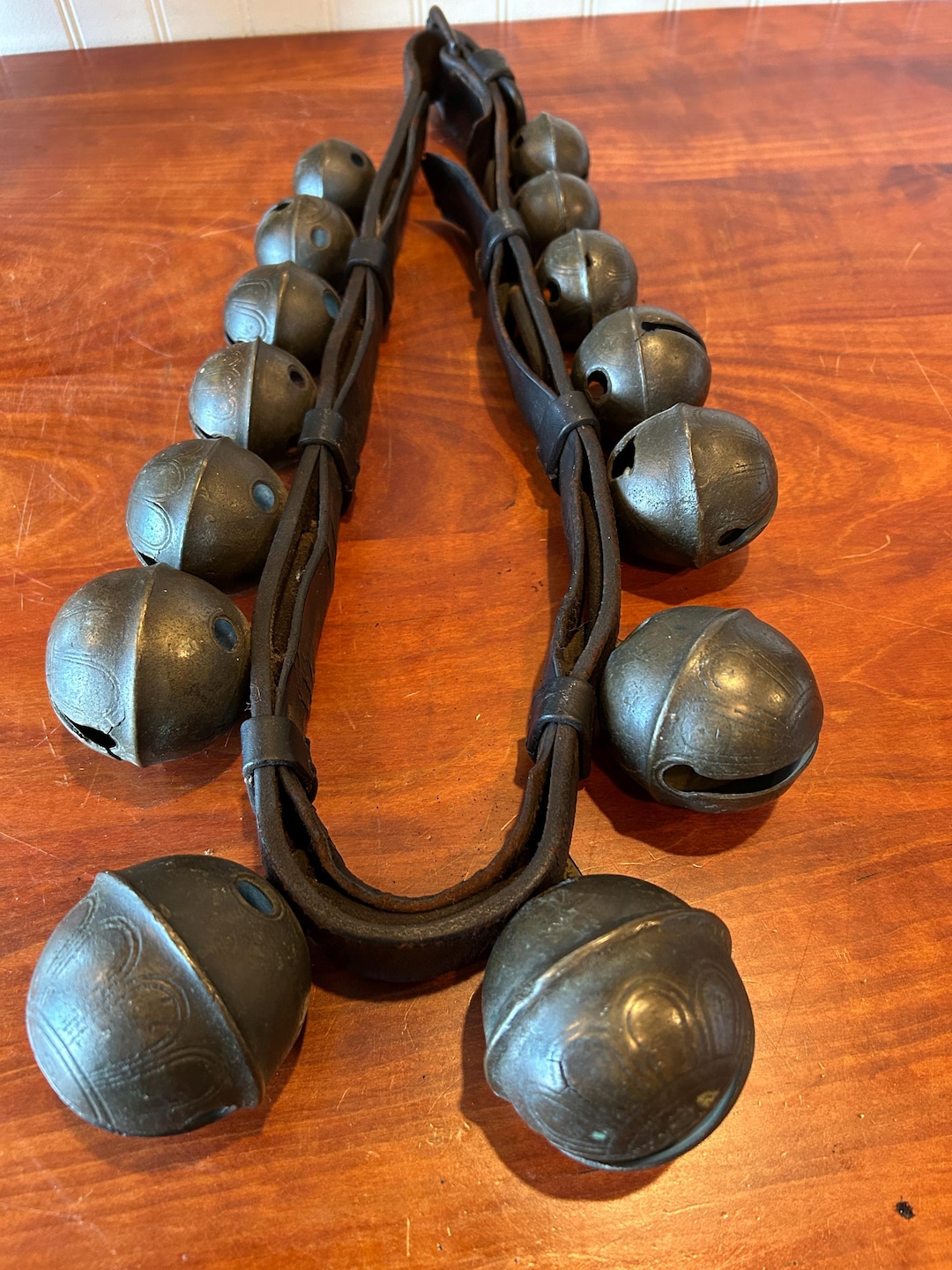 Antique Graduated Sleigh Bells Sleigh Bell Set Sleigh Bell Strap ...