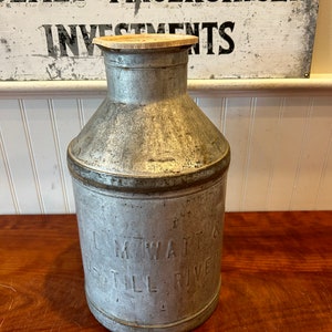 Vintage Milk Can Small DM Watts and Son Dairy Harvard MA Milk Can Dairy ...