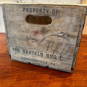 Vintage Wooden Beer Crate 1940 1950 Beer Crate Bartels Brewing ...