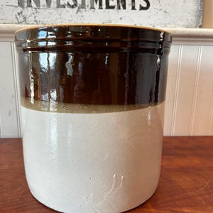 Vintage Stoneware Crock Antique 2 Gallon Stoneware Glazed Crock Burley ...