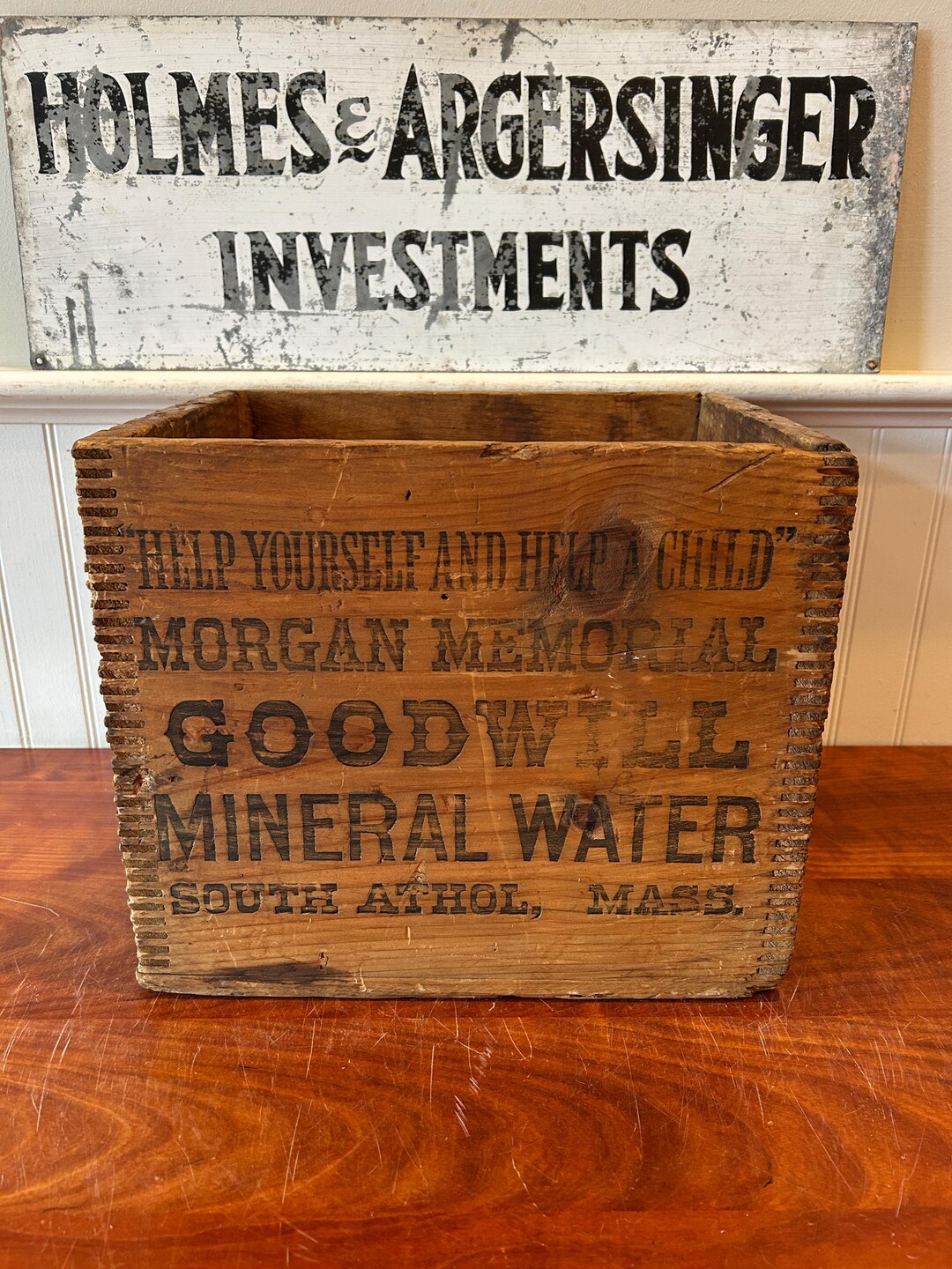 Vintage Wood Crate From Morgan Memorial Goodwill, South Athol, MA Wood ...