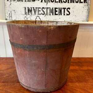 Wooden Bucket Stave Primitive Bucket Sap Bucket Sugar Bucket Original ...