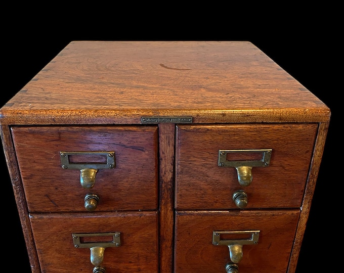 Antique Oak 4-drawer Card Catalog - Library Bureau - Dovetail Joinery ...