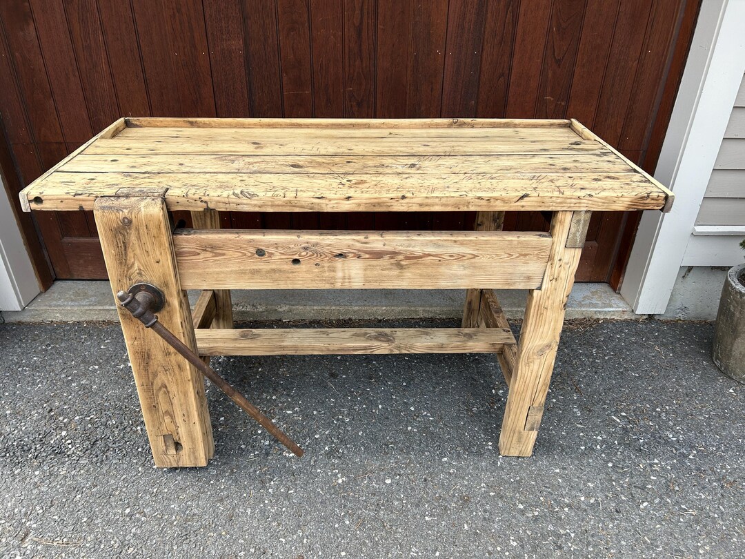 Antique Carpenters Workbench, Antique Wooden Workbench Cabinet ...
