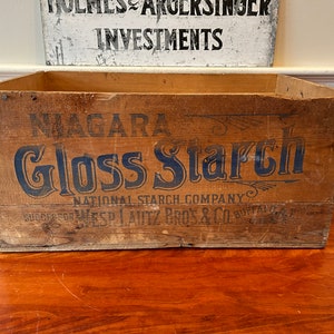 Antique Wooden Crate – Niagara Gloss Starch Box – Wes P. Lantz ...