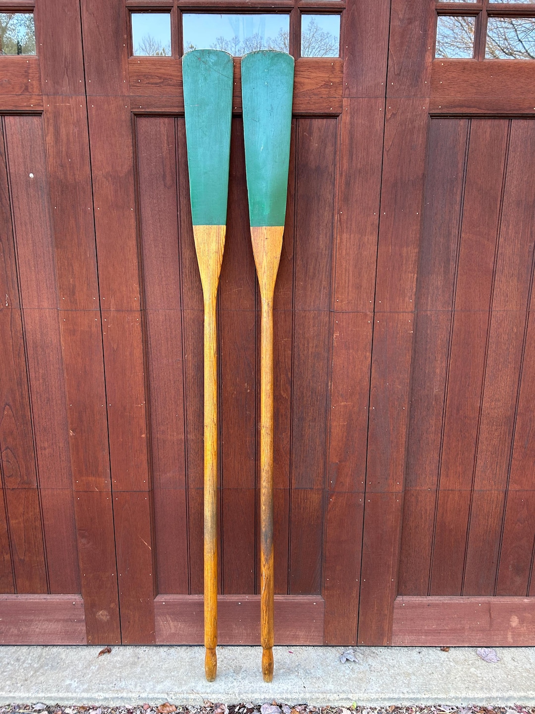 Vintage Wooden Oars - Pair of Vintage Oars Row Boat Oars Vintage Wood ...