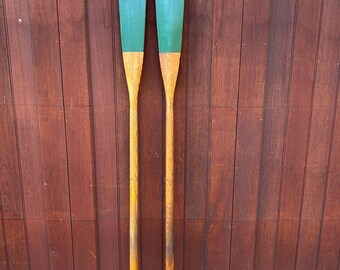 Vintage Wooden Oars - Pair of Vintage Oars - Row Boat Oars - Vintage ...