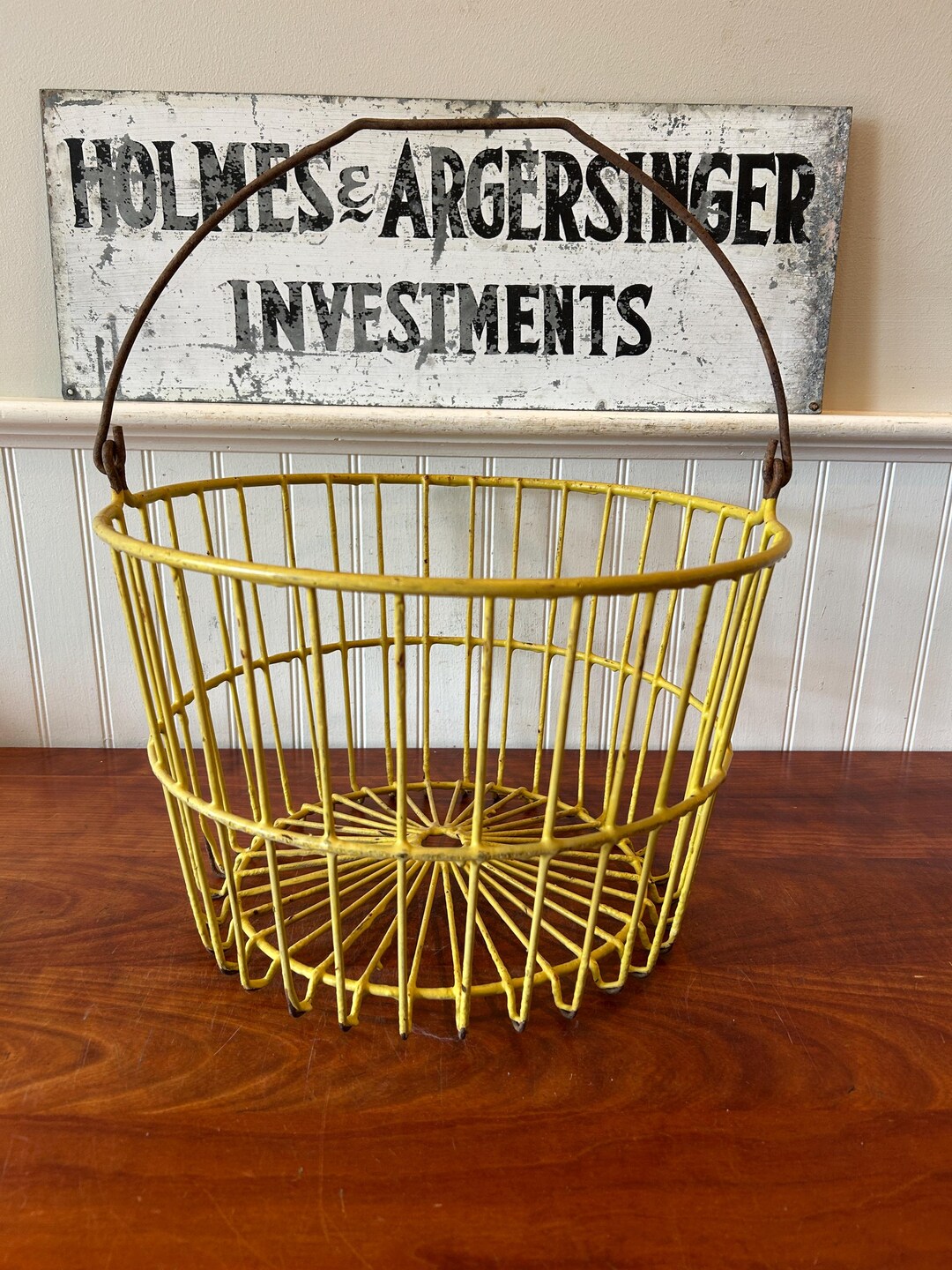 Antique Clam Basket Metal Egg Basket Vintage Clamming Basket Vintage ...