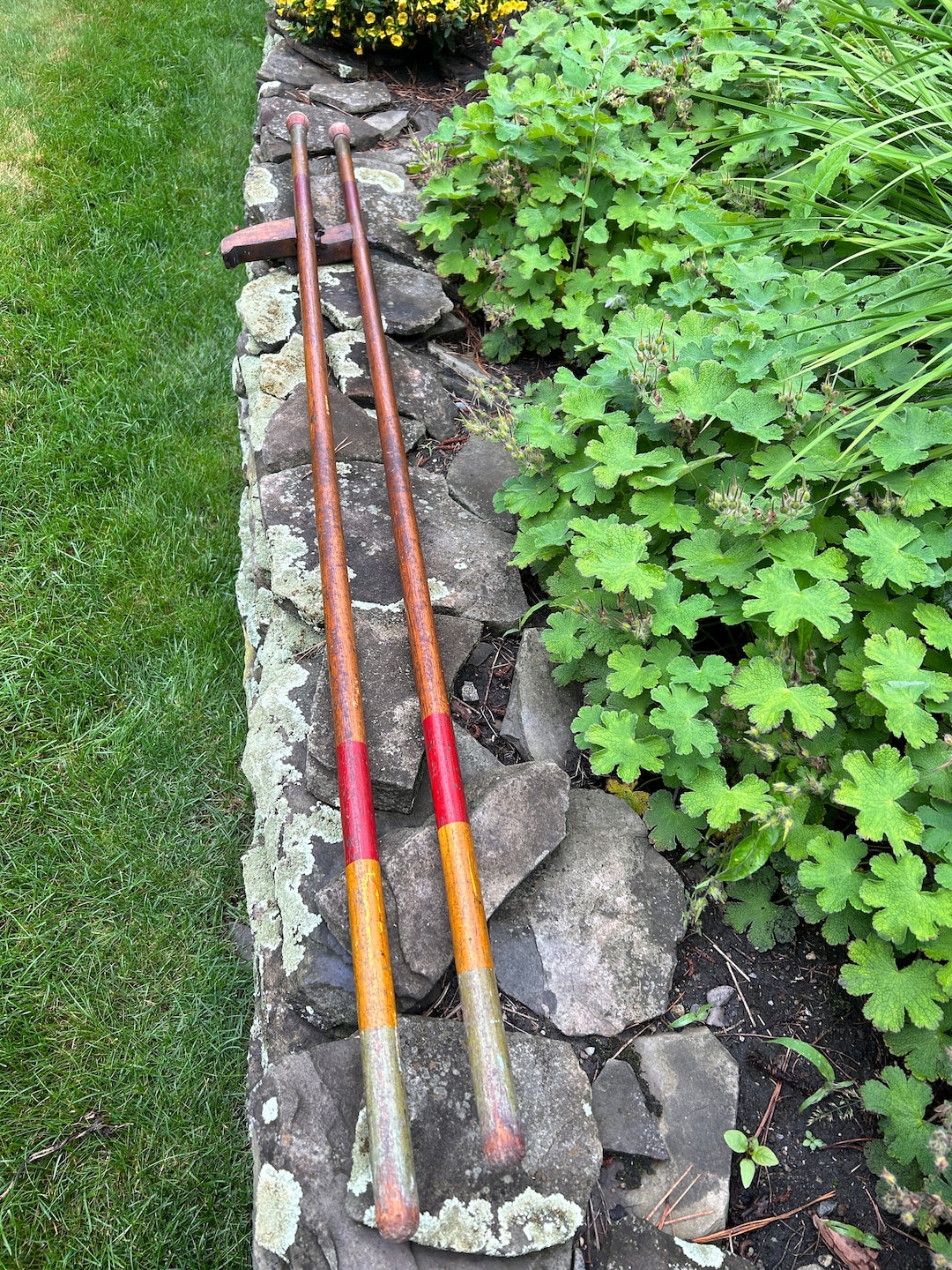 Antique Wooden Stilts Vintage Game Vintage Wooden Stilts Children's ...