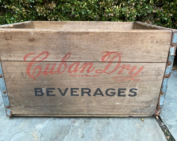 Vintage Soda Crate Cuban Dry Ginger Ale Crate Glen Cove New York Long ...